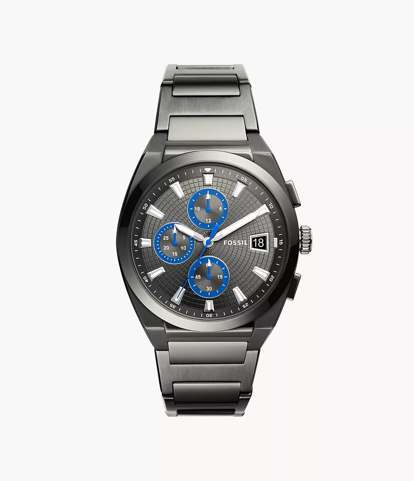 Everett Chronograph Smoke Stainless Steel Watch – Dennis Collins Jewellers